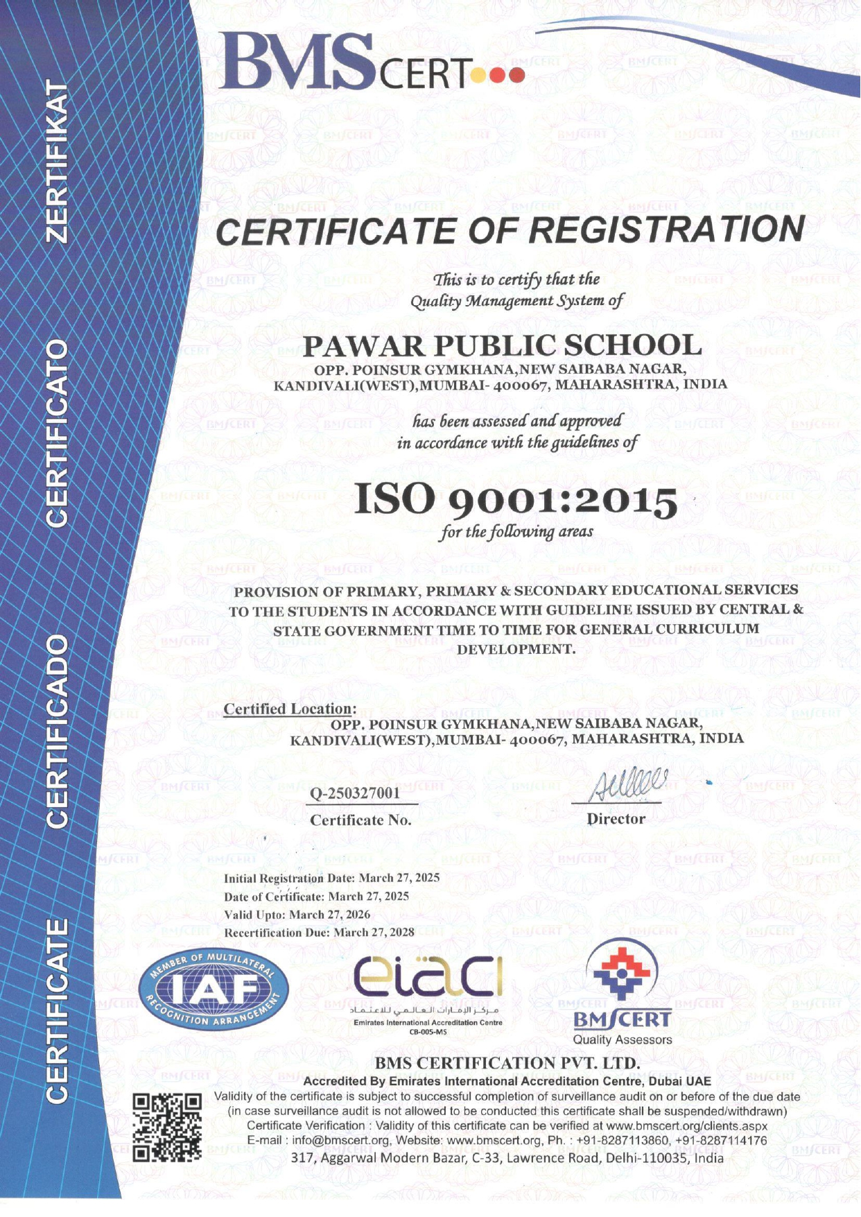 ISO 9001-2015 Certification